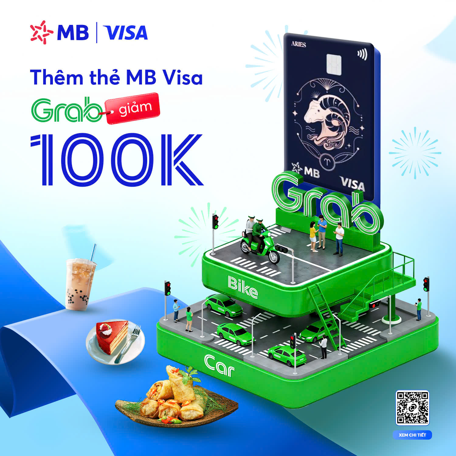 Trọn bộ ưu đãi Grab cùng thẻ MB VISA